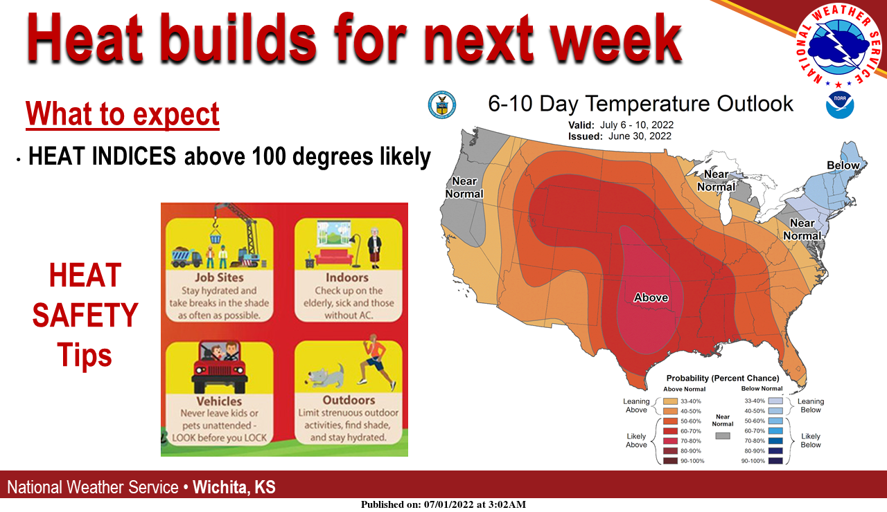 Heat Indices Above 100 Degrees Likely Next Week