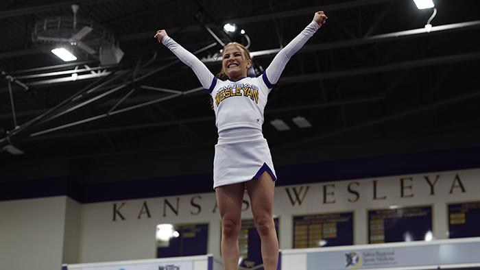 KWU Competitive Cheer Places 6th at KCAC Championships