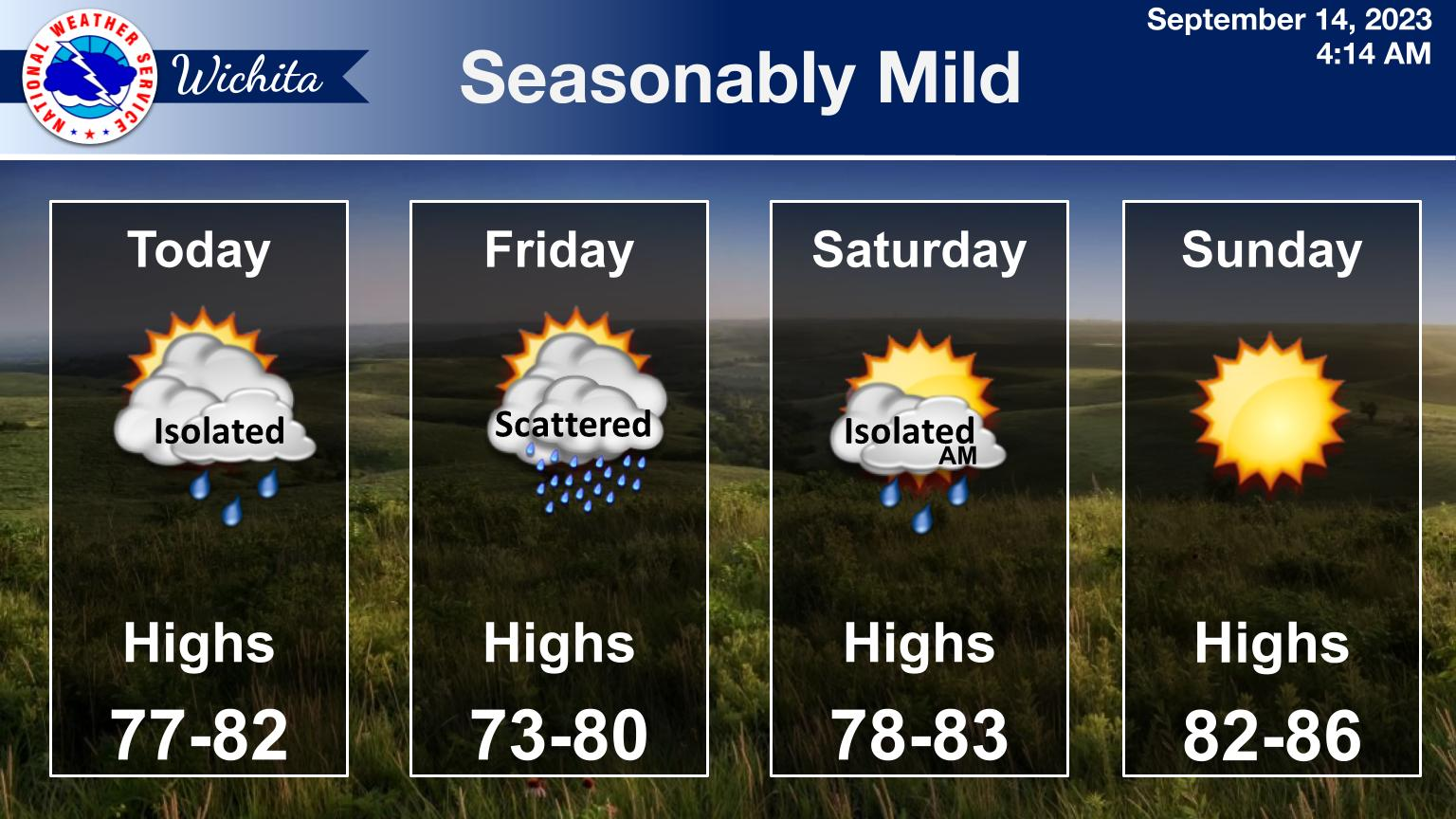 Seasonably Mild Through Weekend