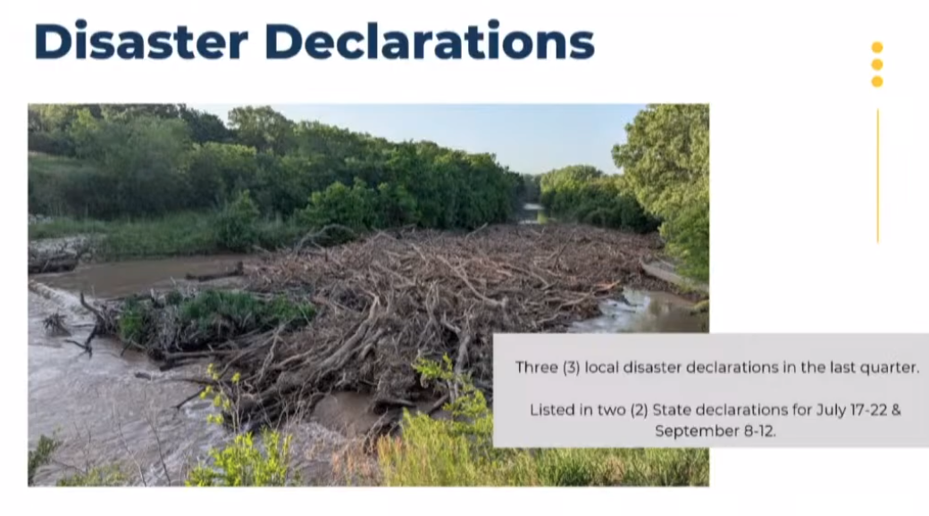 Emergency Management Reports Three Disaster Declarations for Flooding Events in Past Quarter