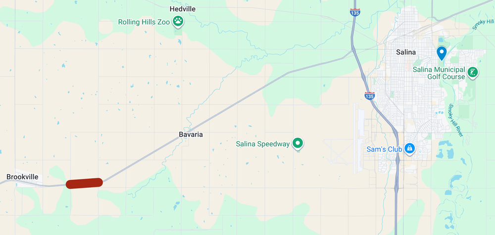Highway K-140 Closed From Reese Rd to Wyman Rd Due to Flooding