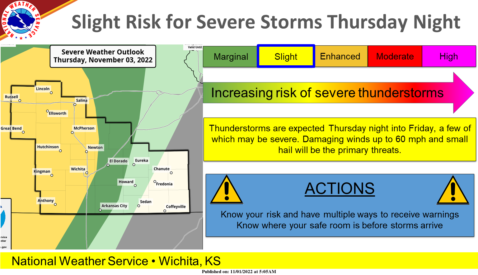 Slight Risk For Severe Storms Thursday Night