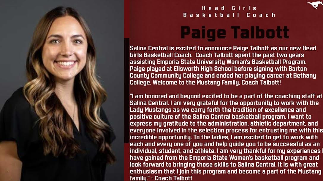 Salina Central Welcomes Paige Talbott as New Head Girls Basketball Coach